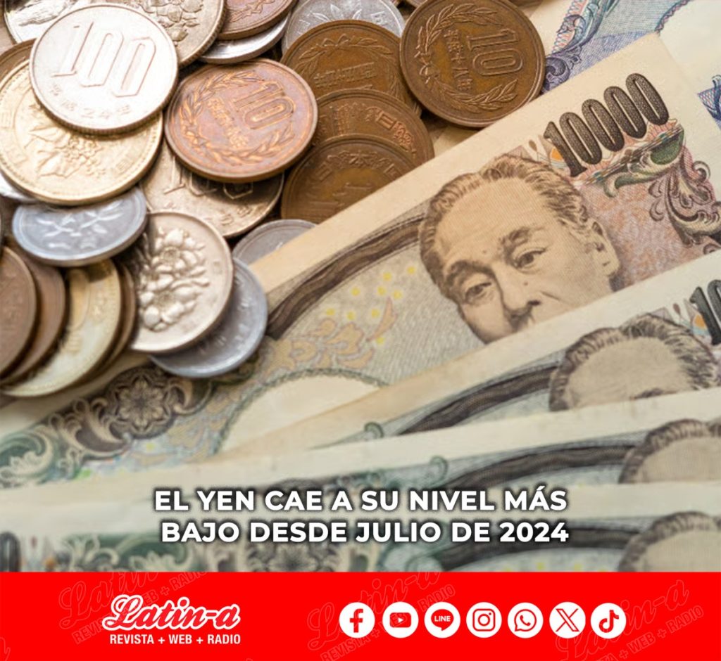El yen cae a su nivel más bajo desde julio de 2024 - Latin-a - Noticias ...